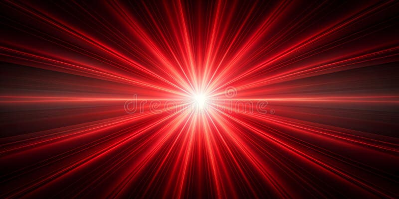 Red Light Rays on Black Background AI Generative Stock Photo - Image of ...