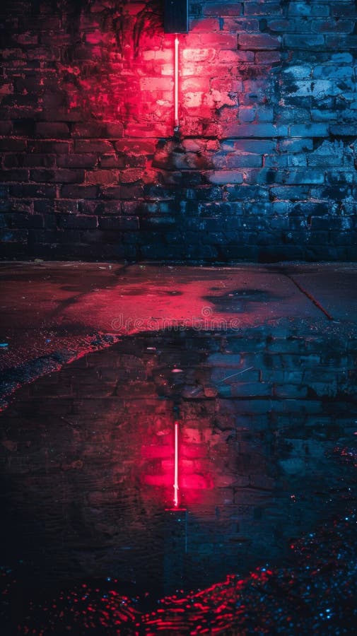 Red Light Reflecting in Water Stock Image - Image of reflection ...