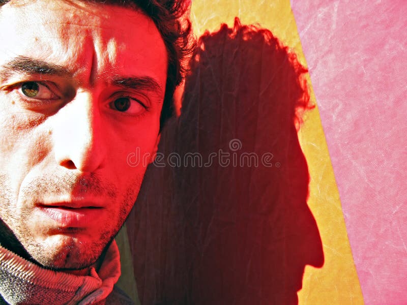 Red Light Reflection Portrait Stock Photo - Image of close, portrait ...