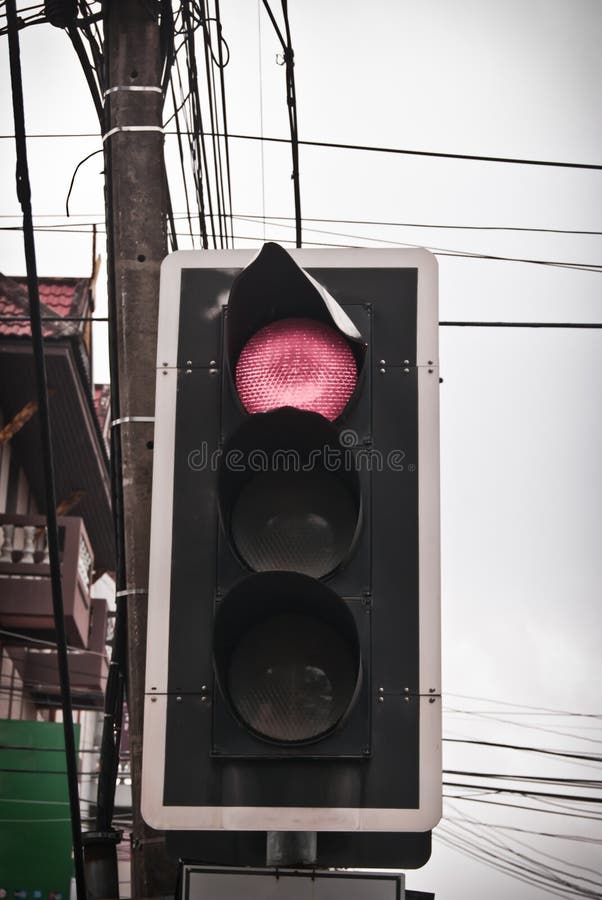 Red light on the road stock photo. Image of transportation - 33997748