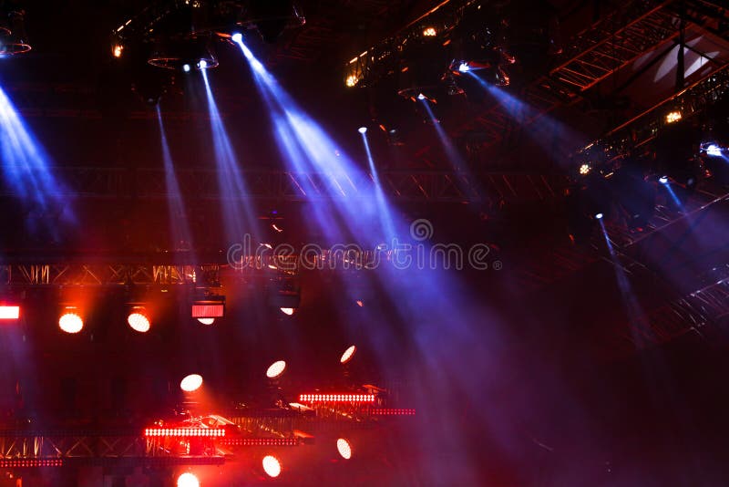 Red Light on a Rock Concert Stage As Background Stock Image - Image of ...
