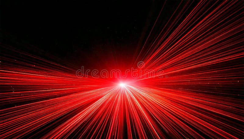 A Red Light is Shining Brightly in the Dark Stock Photo - Image of ...