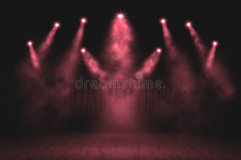 Red Light Show on the Stage. Lighting Devises Stock Image - Image of ...