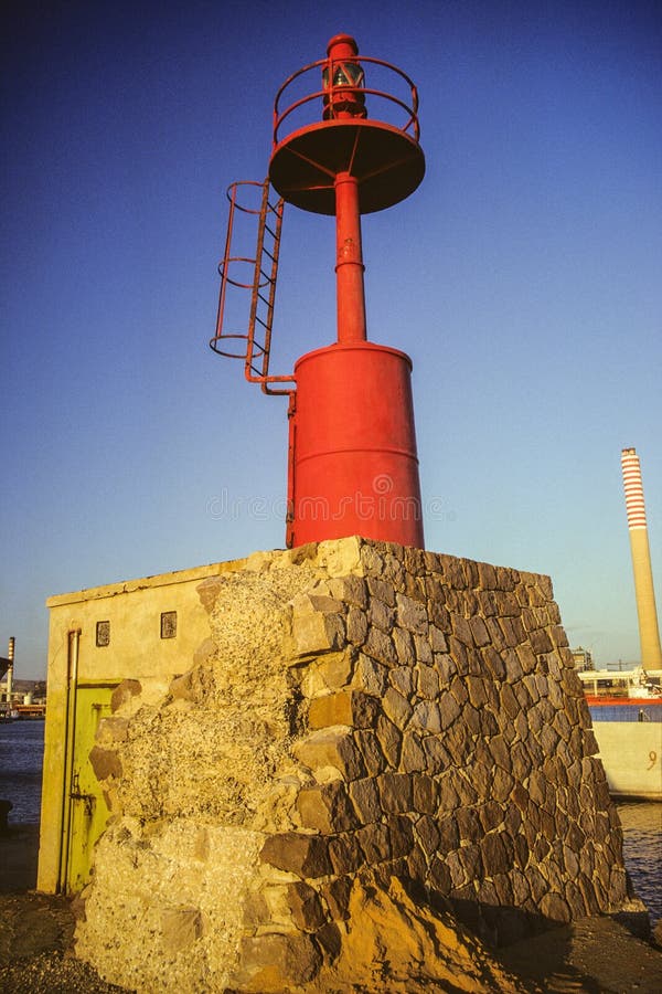 Navigation. Maritime Signals. Red Light Stock Photo - Image of entrance ...