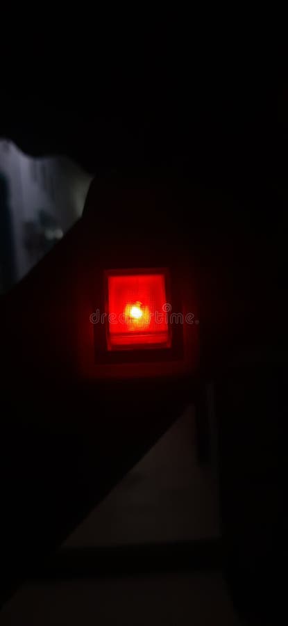 A Red Light Switch that Glows in the Dark Stock Image - Image of glows ...