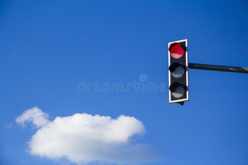 Red Light at a Traffic Light Stock Image - Image of guidance, color ...