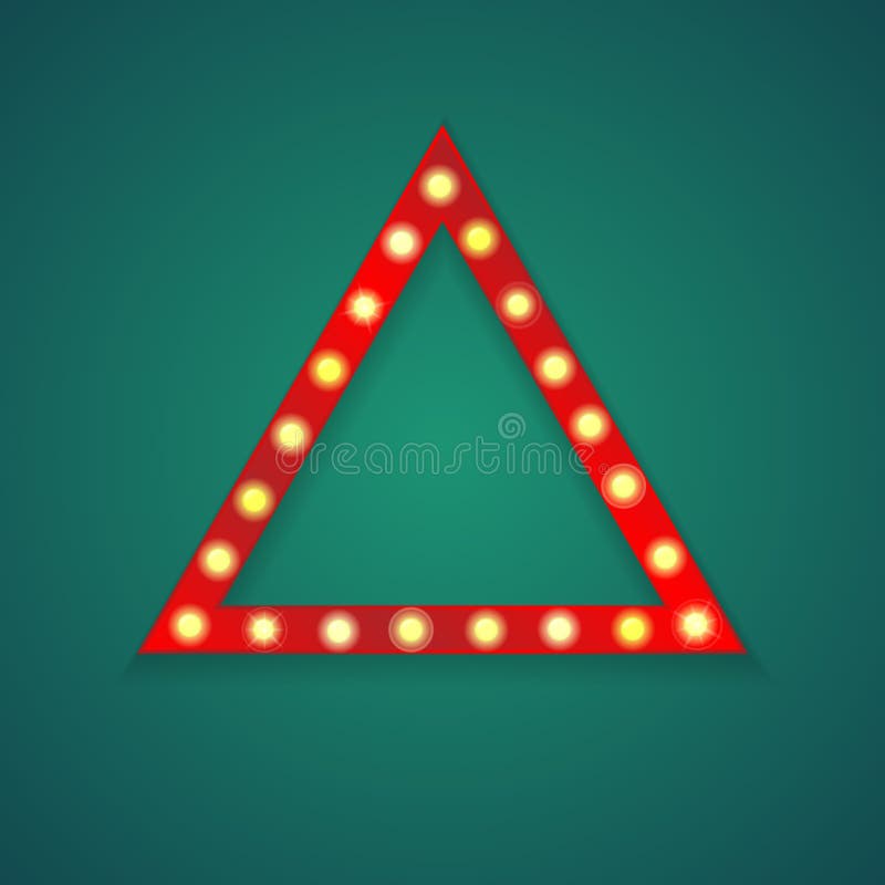 Red Light Triangle Frame Background Stock Vector - Illustration of ...