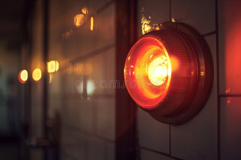 Red Light in a Wall stock illustration. Illustration of illumination ...