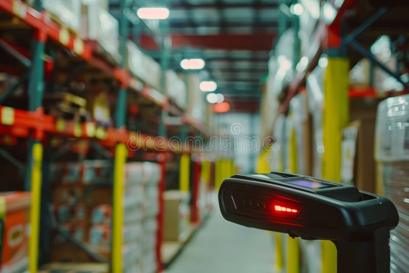 A Red Light is on in a Warehouse, Indicating an Alert or Specific Area ...