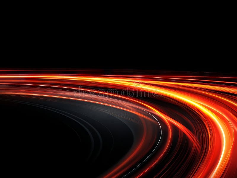 Red Light Waves Form an Electric Tunnel, with Glowing Lines Emerging on ...