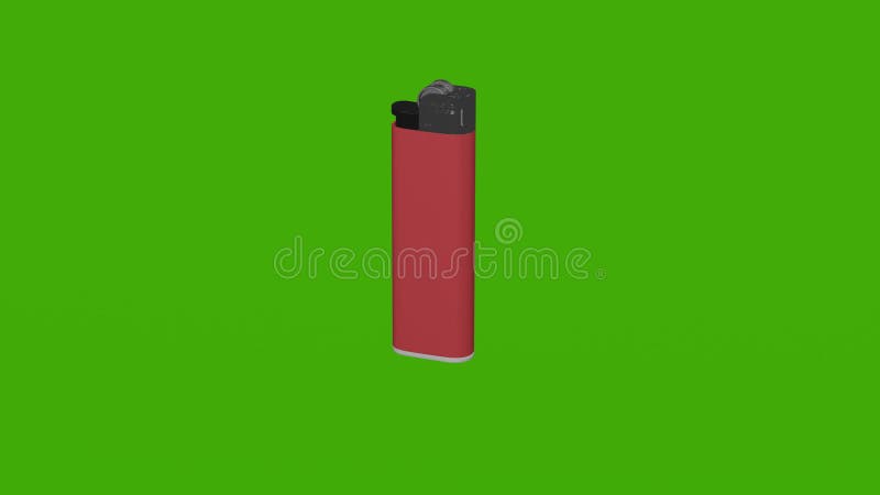 The Red Lighter Rotates on the Green Screen Stock Footage - Video of ...
