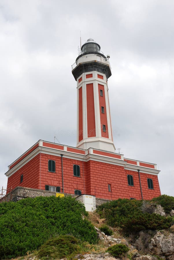 Red lighthouse stock photo. Image of building, house - 10122208