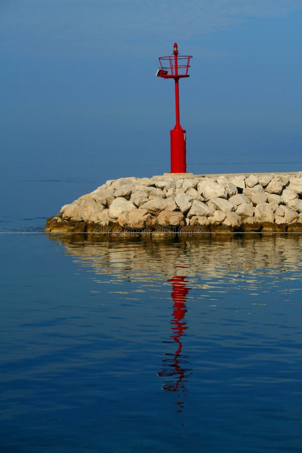 Red lighthouse stock image. Image of autumn, croatia - 11691457