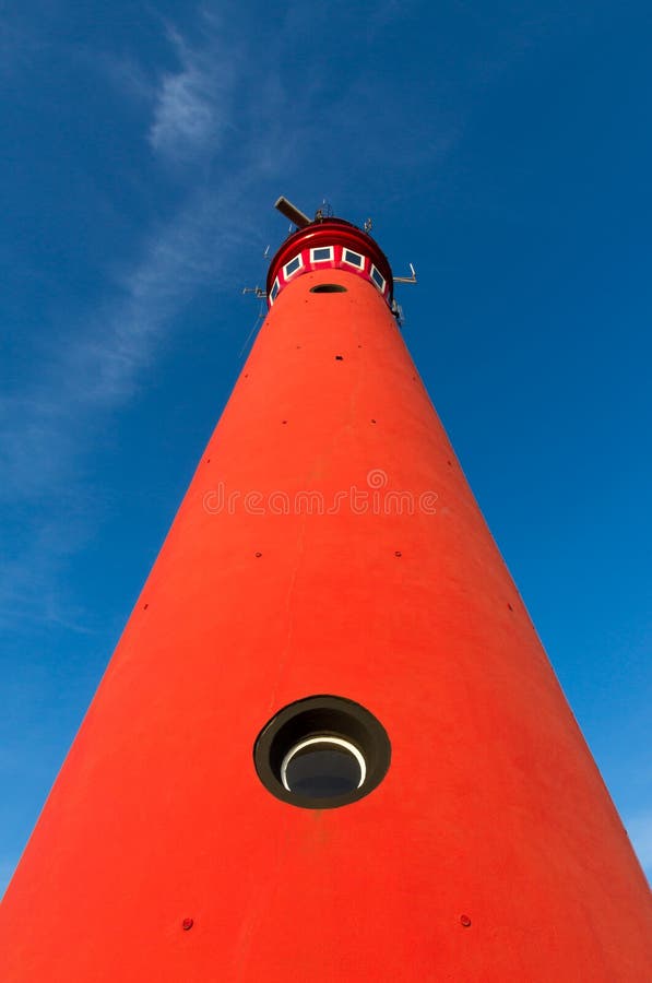 Red lighthouse stock image. Image of holland, island - 36523811
