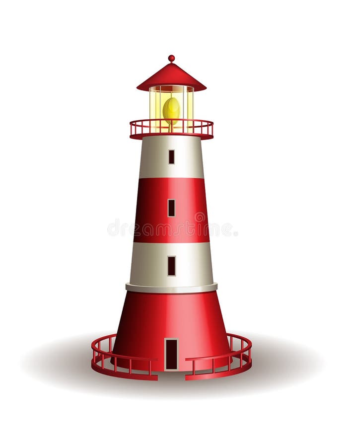 Set of Black and White Lighthouse Icons. Stock Vector - Illustration of ...