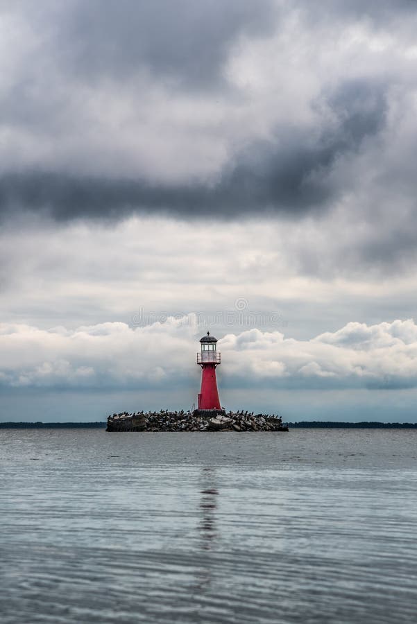 Red lighthouse stock photo. Image of lighthouse, europe - 84995772