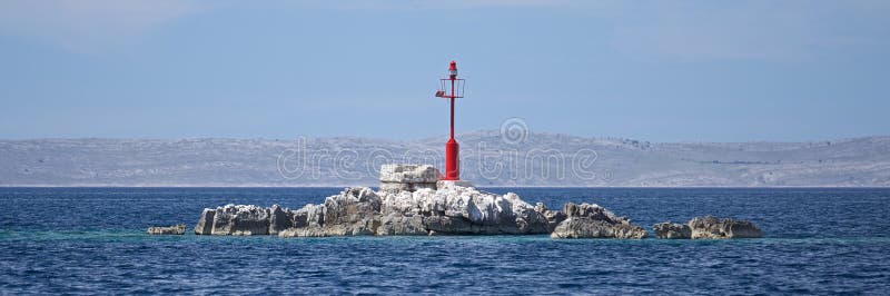 Red lighthouse stock photo. Image of rock, smal, rocks - 40770604