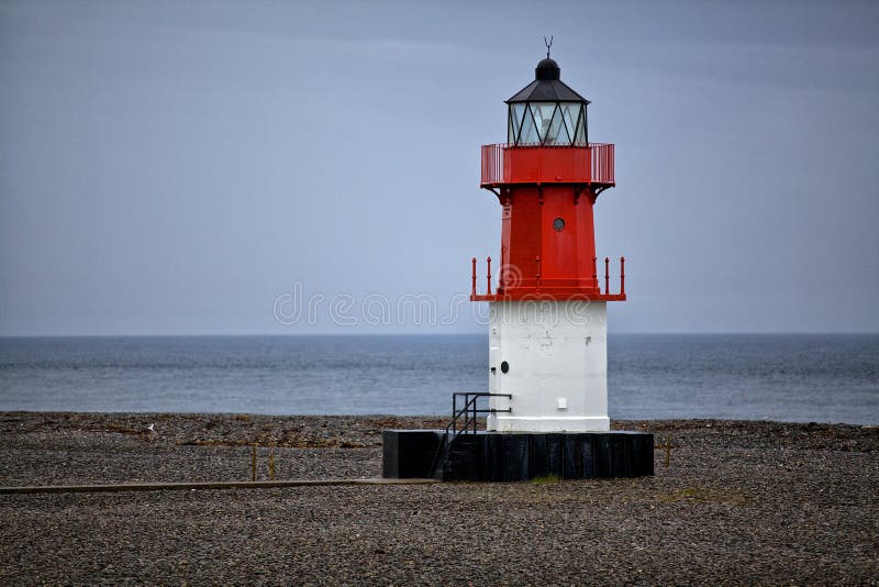 Red Lighthouse stock image. Image of house, isle, lighthouse - 41650449