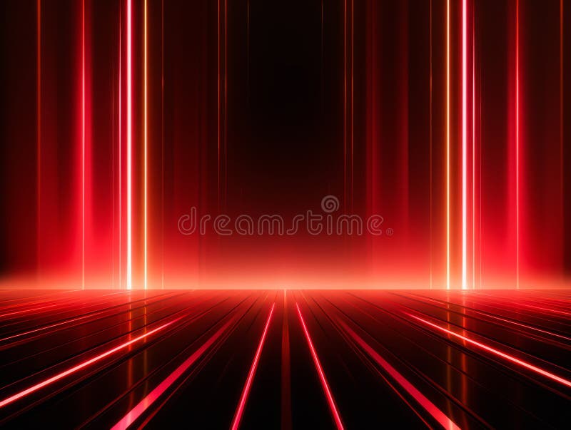Red Lighting Room Background Stock Illustration - Illustration of lines ...