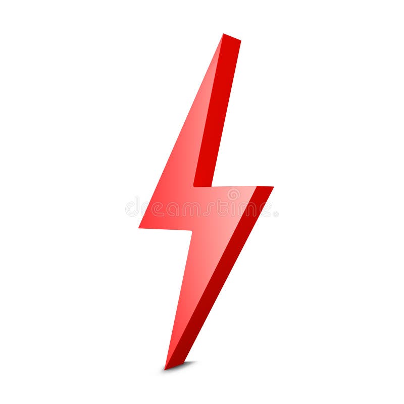 Lighting 3d symbol logo stock vector. Illustration of goal - 144618881