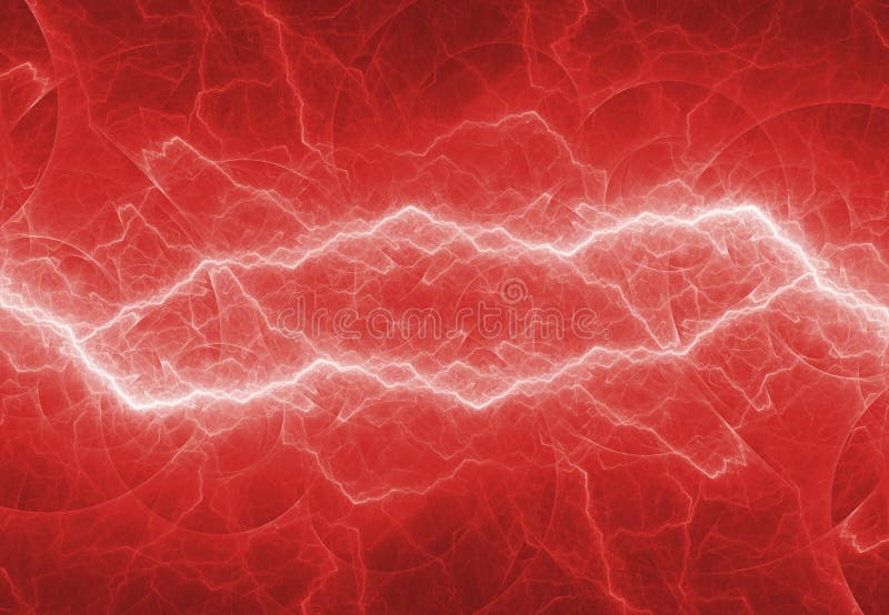 Red Lightning, Abstract Electrical Background Stock Illustration ...