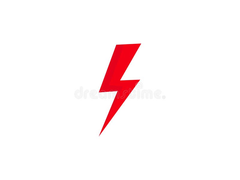 Red Lightning Bolt stock vector. Illustration of bolt - 303622018