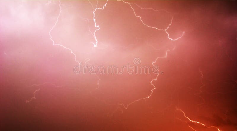 Red lightning stock image. Image of charging, thunderstorm - 48249619