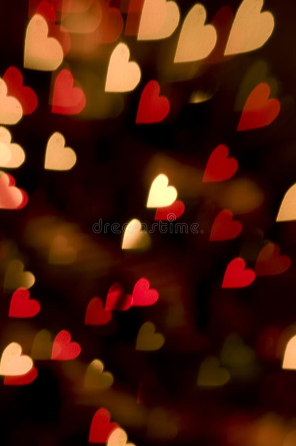 Red Lights Heart Background Stock Image - Image of background ...