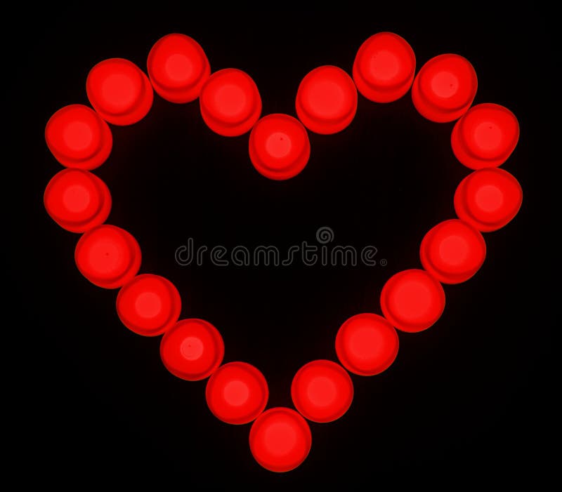 Red Lights Heart Shaped Icon Stock Photo - Image of lights, expression ...