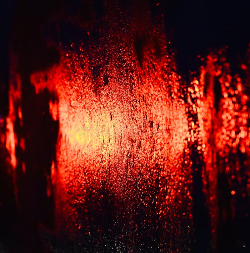 Red Lights Reflection on Concrete Surface Stock Photo - Image of ...