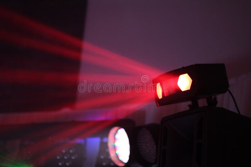 Red Lights Shining in the Disco Stock Photo - Image of effect, disco ...