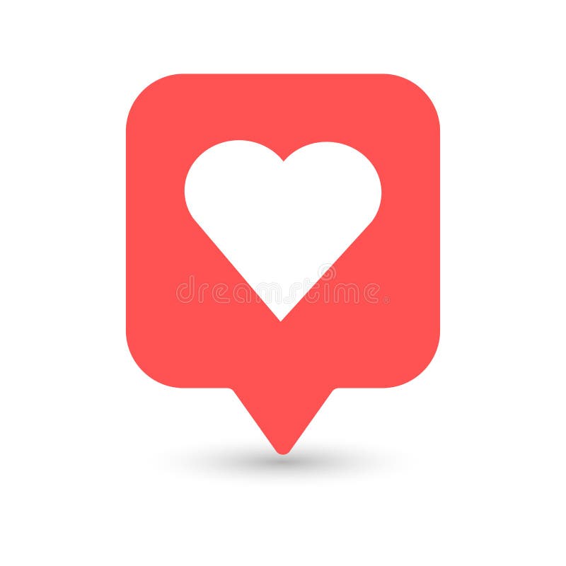 Red Like Icon with Heart, Vector Illustration Stock Vector ...