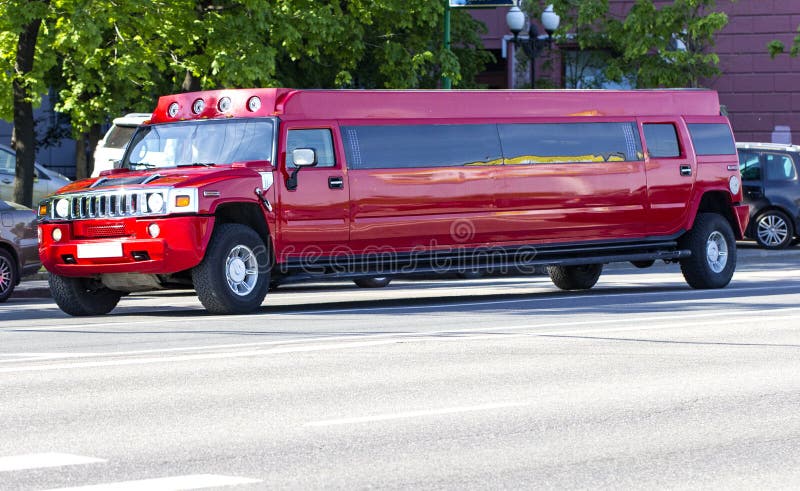 Red limousine stock image. Image of elegance, success - 34420935
