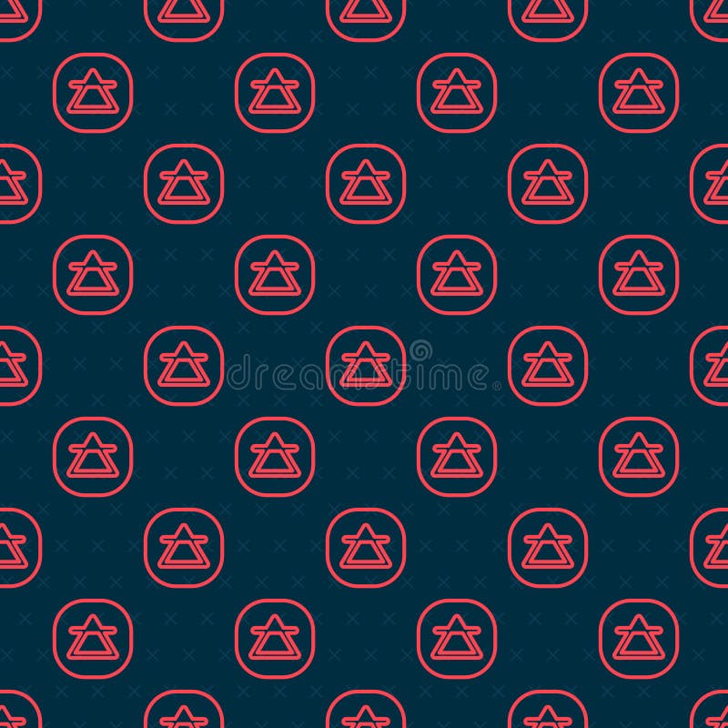 Red Line Air Element of the Symbol Alchemy Icon Isolated Seamless ...