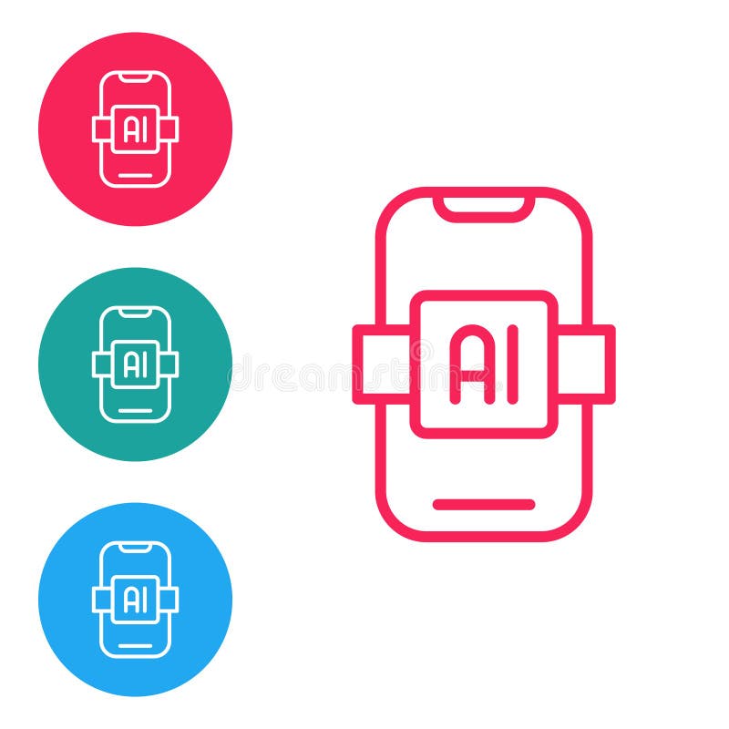 Artificial Intelligence Icons Red Stock Illustrations – 192 Artificial ...