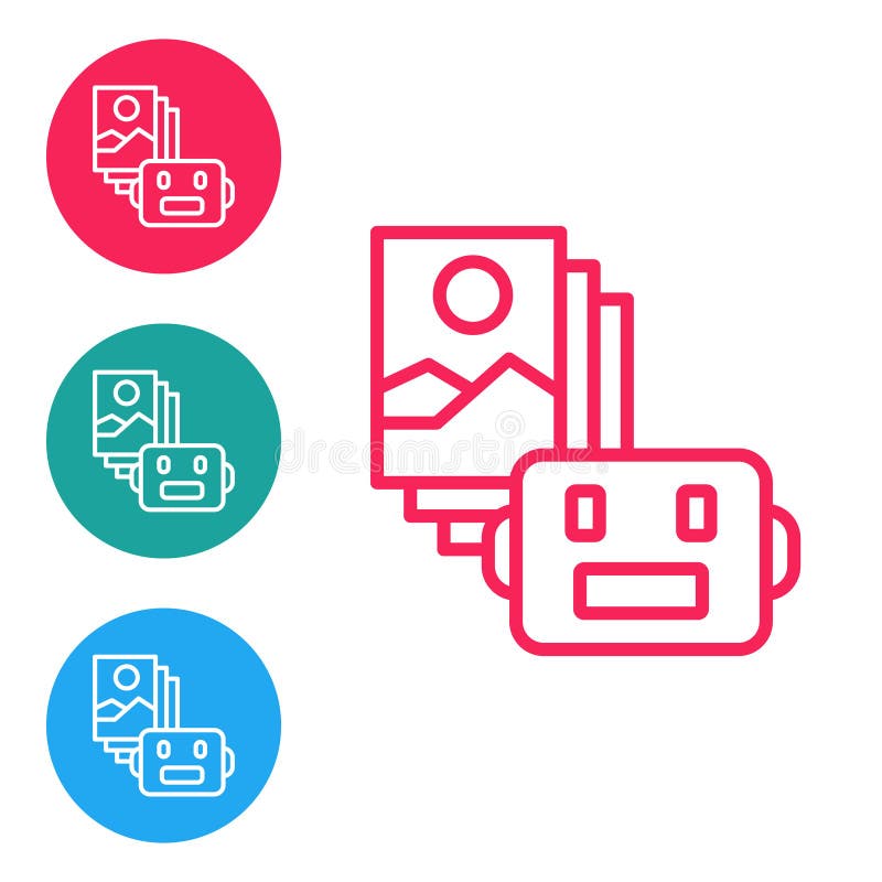Artificial Intelligence Icons Red Stock Illustrations – 281 Artificial ...
