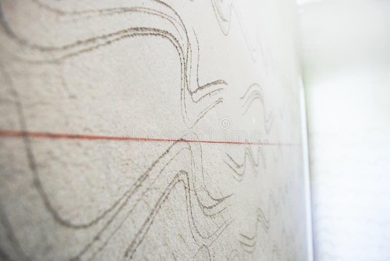 Red line on concrete wall stock photo. Image of mottled - 43989494