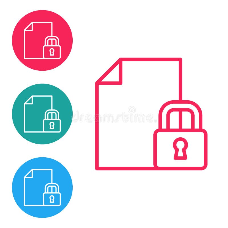 Red File Folder Padlock Stock Illustrations – 359 Red File Folder ...