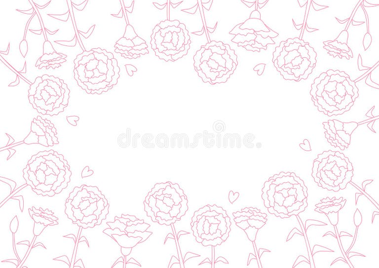 Red Carnation Frame Stock Illustrations – 1,078 Red Carnation Frame ...