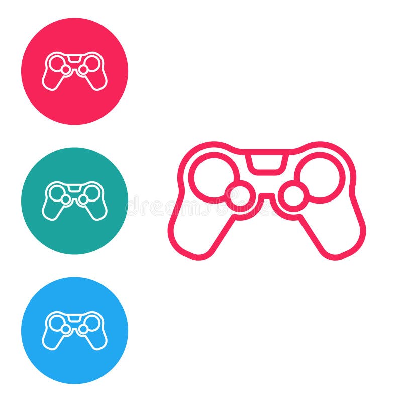 Red Gamepad Isolated White Stock Illustrations – 830 Red Gamepad ...