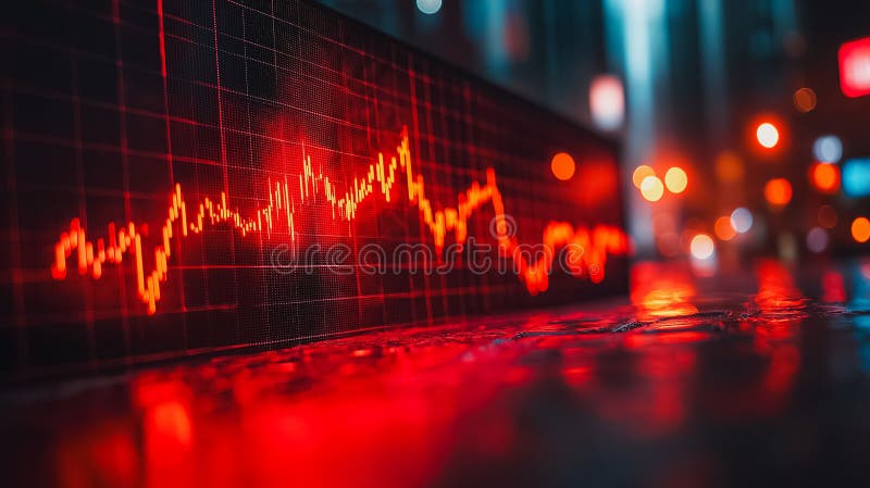 A Red Line on a Graph with a Red Background. the Graph is Showing a ...