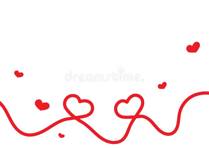 Red Line with Heart Shape Vector Illustration Stock Vector ...