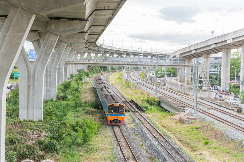 The Red Line Mass Transit System Project and Old Model of the Train in ...