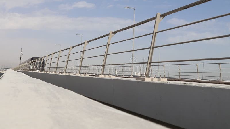 Red Line Metro Passing through Free Zone Station-Doha, Qatar Stock ...