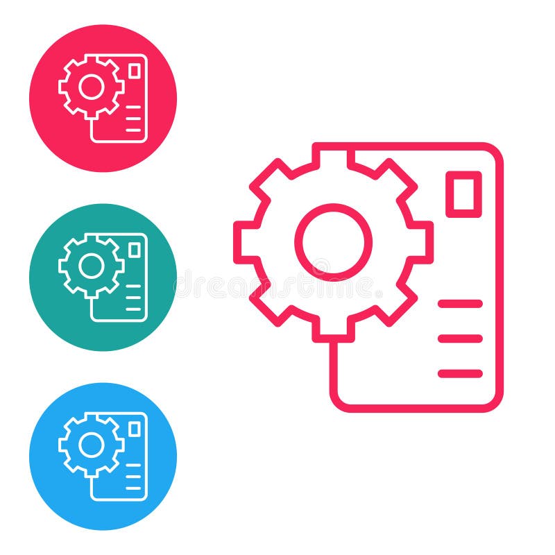 Artificial Intelligence Icons Red Stock Illustrations – 281 Artificial ...