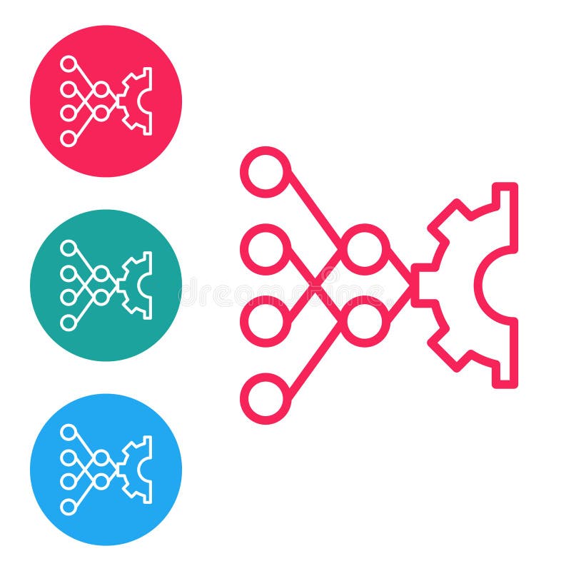 Artificial Intelligence Icons Red Stock Illustrations – 281 Artificial ...