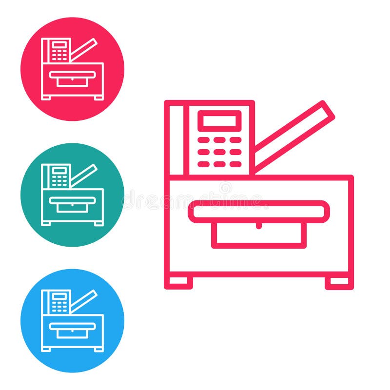 Printer / Copy Machine Icons Stock Vector - Illustration of paper ...