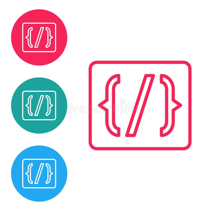 Programming Line Icons Circle Stock Illustrations – 342 Programming ...