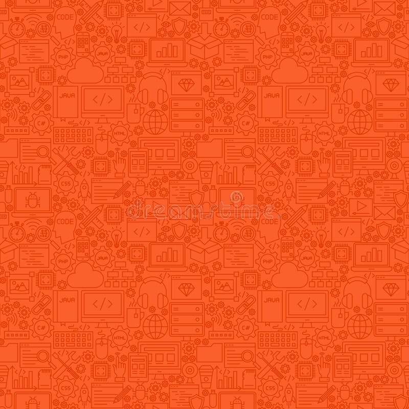 Line Programming Dark Seamless Pattern Stock Vector - Illustration of ...