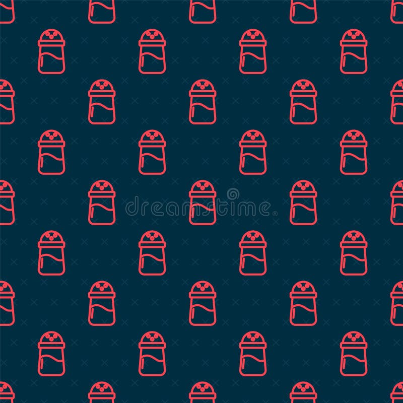 Red Line Salt Icon Isolated Seamless Pattern on Black Background ...